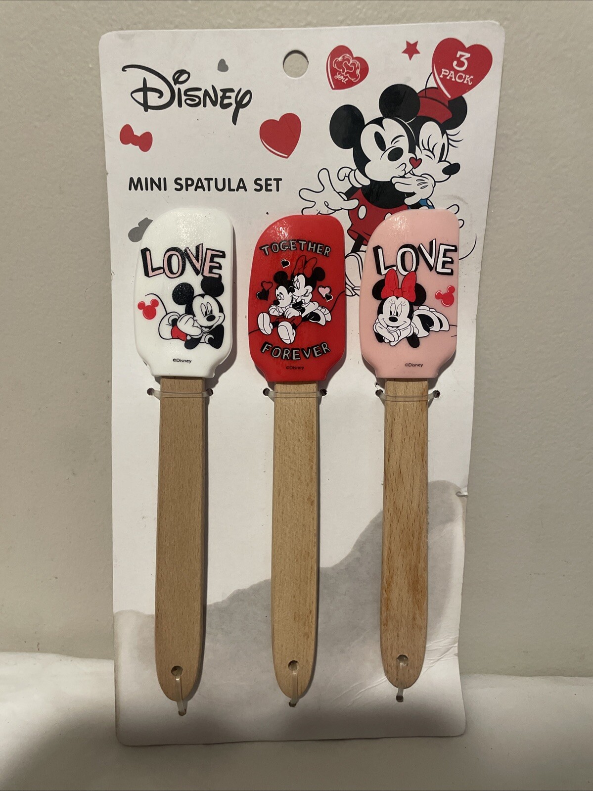 Disney Mickey Mouse 3 Pack Mini Spatula VALENTINES DAY Set New | eBay