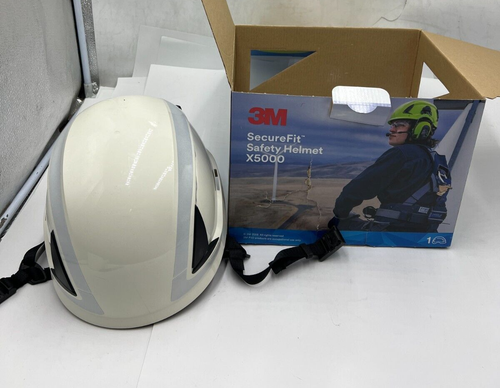 3M SecureFit Safety Helmet X5000 X5001VX-ANSI White Vented Reflective ...