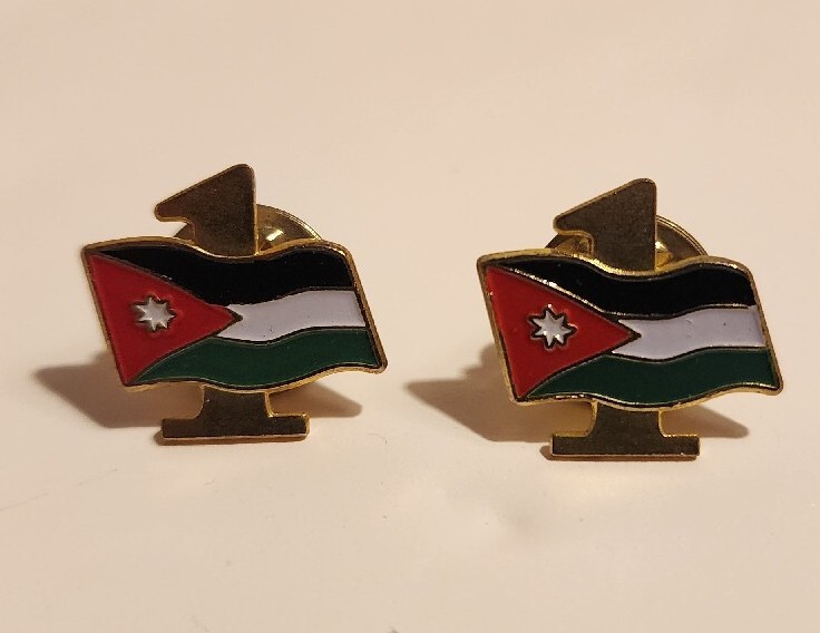 Lot Of 2 Jordan Jordanian Flag Hat Tie Pin Badge Lapel | eBay