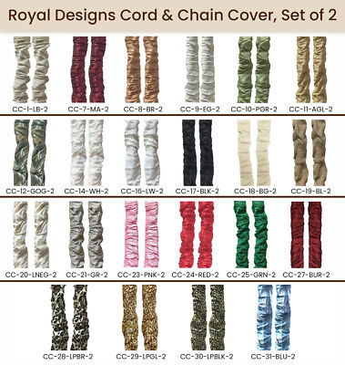 Royal Designs, Inc. Decorative Fabric Cord Cover Chandelier Chain Cover ...