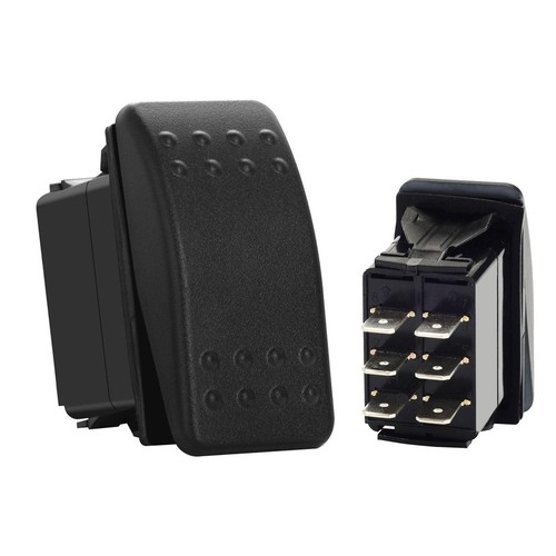 12V/24V DC Reverse Polarity Switch 6P (ON)-Off-(ON) 3 Way Momentary ...