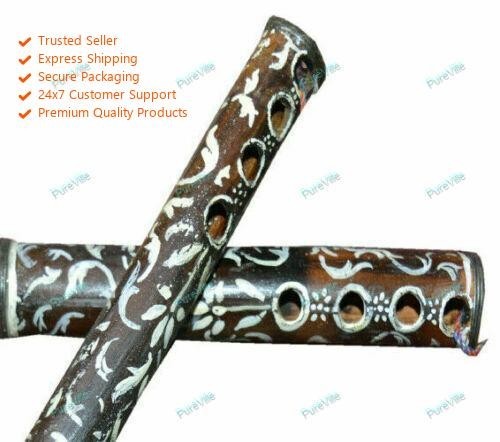 Indian Professional Bamboo Flute Bansuri, Fipple & Transverse For Kids ...