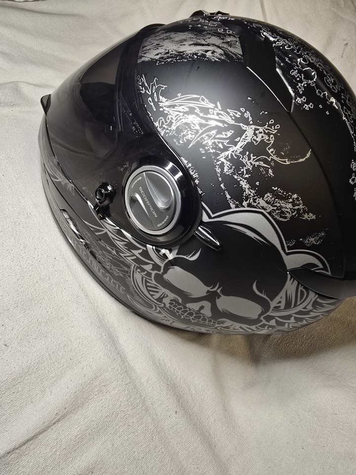 Full Face Motorcycle Helmets Scorpion EXO-500 Skull MD Matte Black | eBay