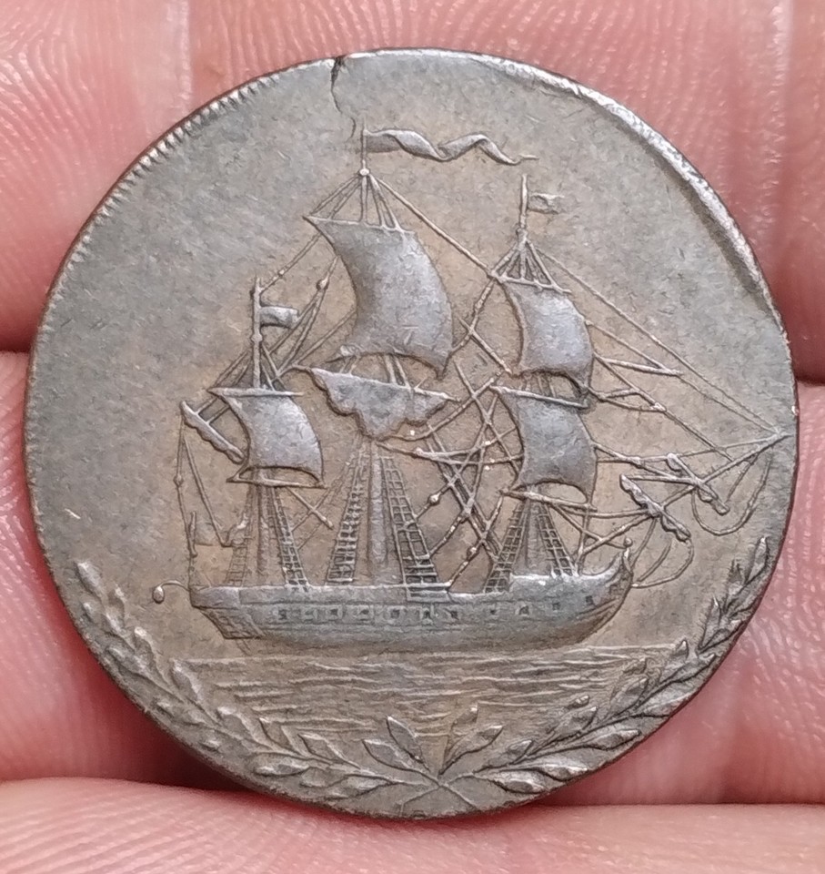 Hampshire-Portsea Halfpenny copper Condor token circa 1794 | eBay