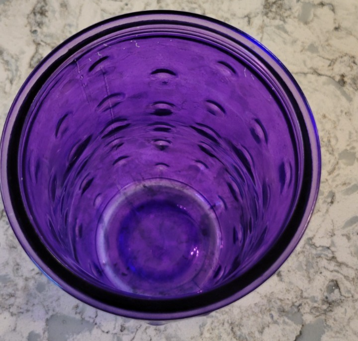 Vintage Hoosier Glass Purple Hobnail Flower Plant Vase 8.5" Tall ...