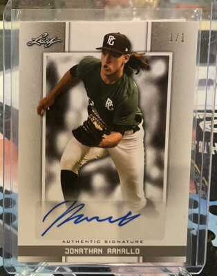 2019 Leaf Perfect Game Jonathan Ramallo Blank Back Silver Auto 1/1 | eBay
