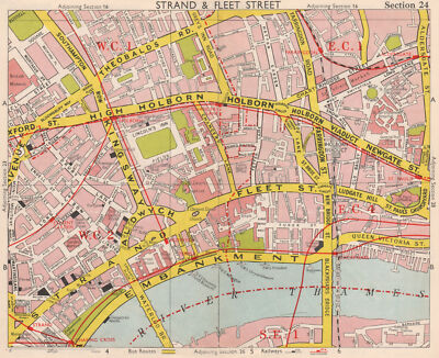 LONDON WC2 EC4 WC1 EC1. Covent Garden Holborn St Paul's Strand. BACON ...