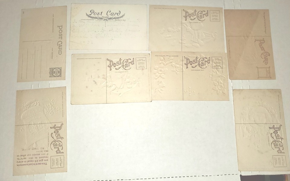 Lot of 8 EMBOSSED Vintage EASTER Postcards: ALL UNPOSTED | eBay