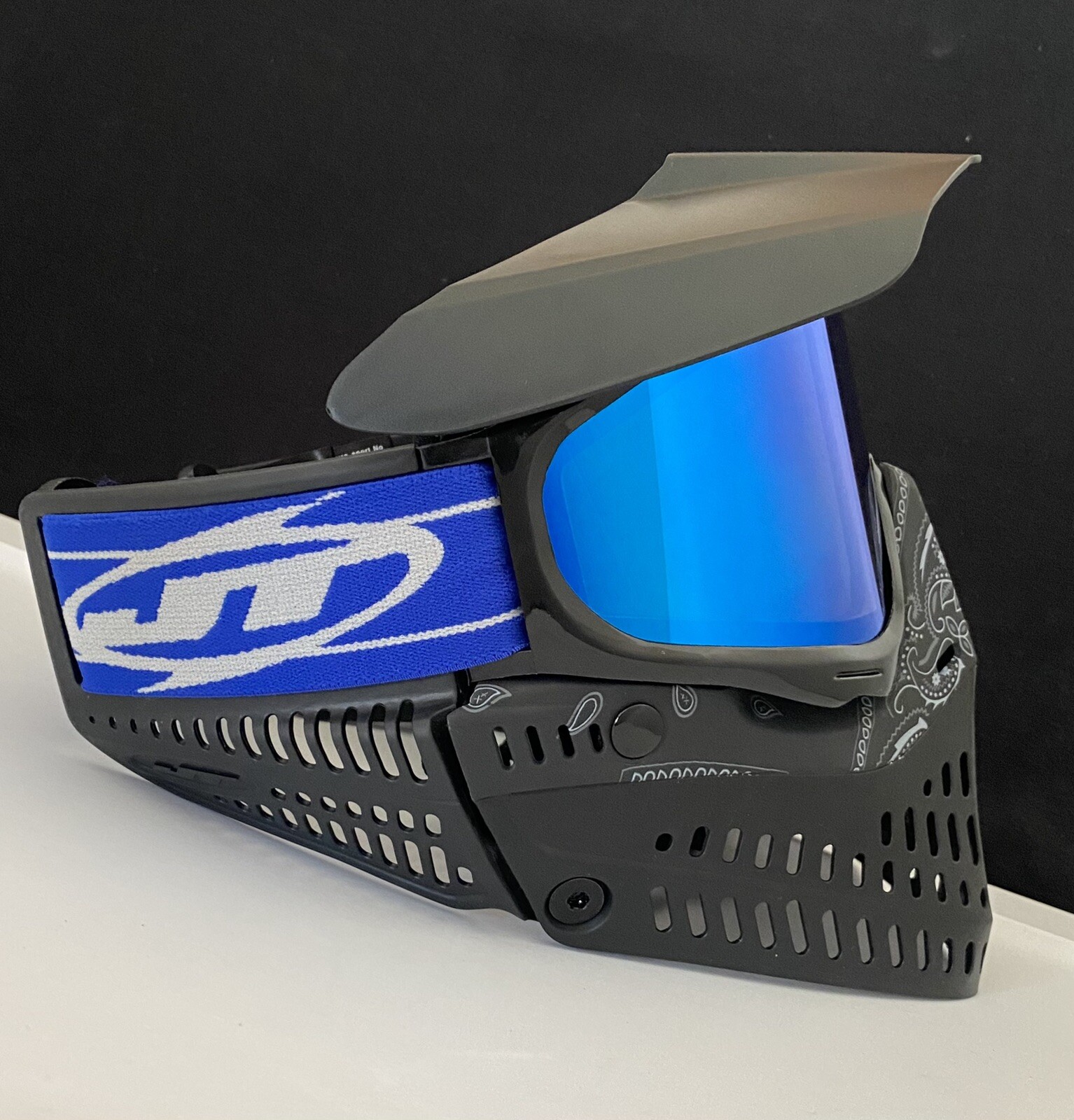 NEW JT Proflex Cobalt Blue Black Bandana Paintball Mask Goggle Sky ...