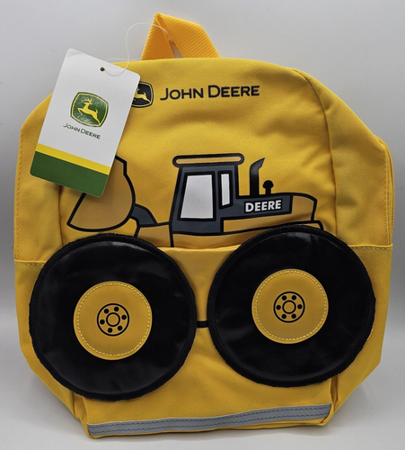 Toddler John Deere Bulldozer Construction Yellow & Black Backpack - NEW ...