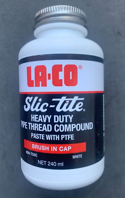 LA-CO Slic-Tite Pipe Thread Sealant Compound Paste Liquid PTFE 240ml ...