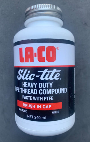 LA-CO Slic-Tite Pipe Thread Sealant Compound Paste Liquid PTFE 240ml ...
