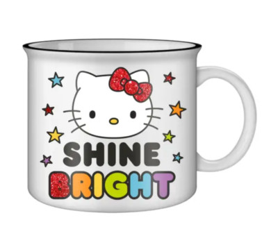 Hello Kitty Shine Bright Glitter Rainbow Coffee Mug Cup NEW | eBay