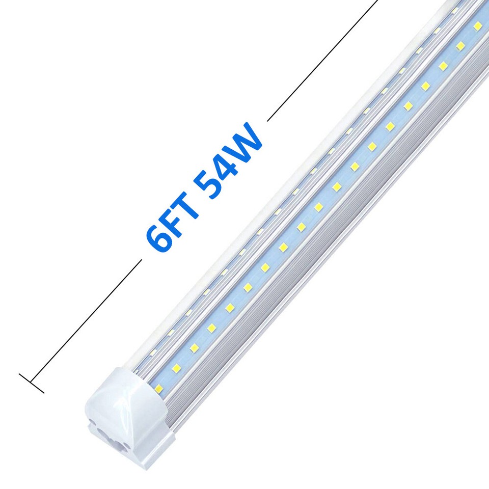 5FT 6FT T8 LED Shop Light Fixture 5 Foot 6 Foot LED Tube Light 6500K ...
