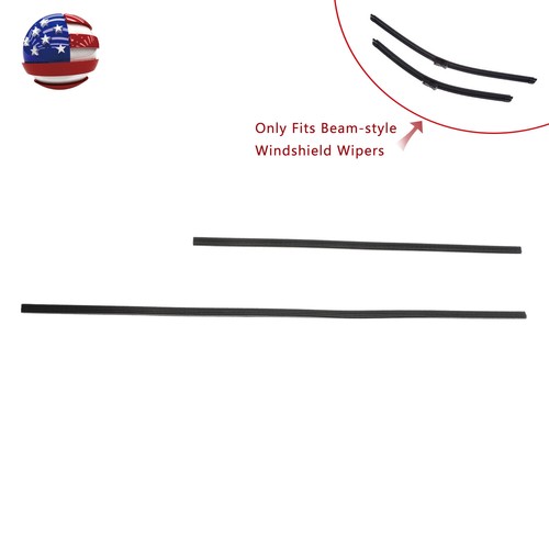 2x Front Windshield Wiper Blade Rubber Inserts Refill for Honda Civic ...