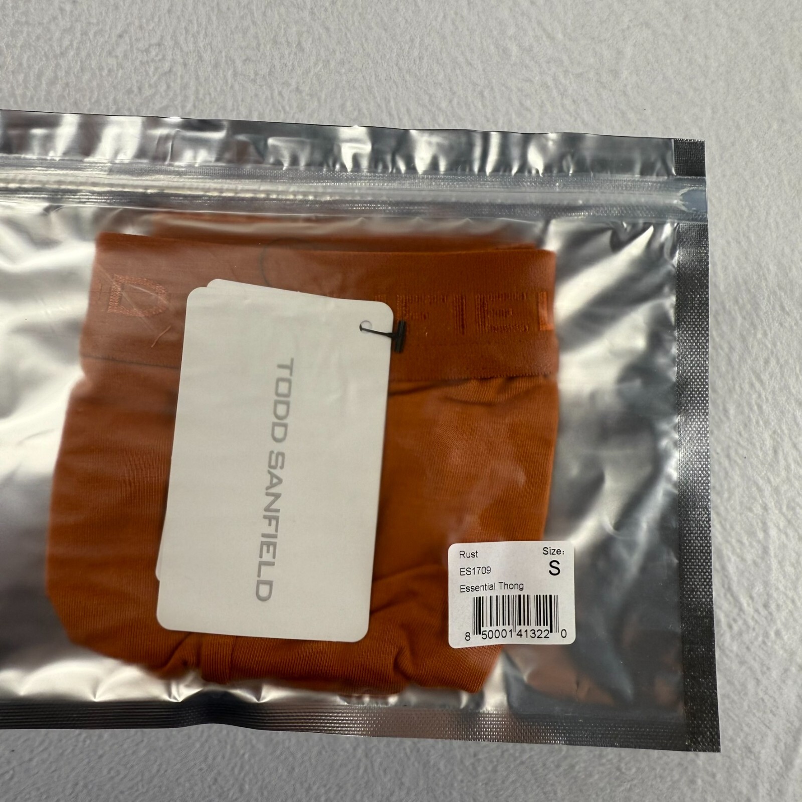 Todd Sanfield Thong Men's Small Orange Rust Essential Underwear Micro ...