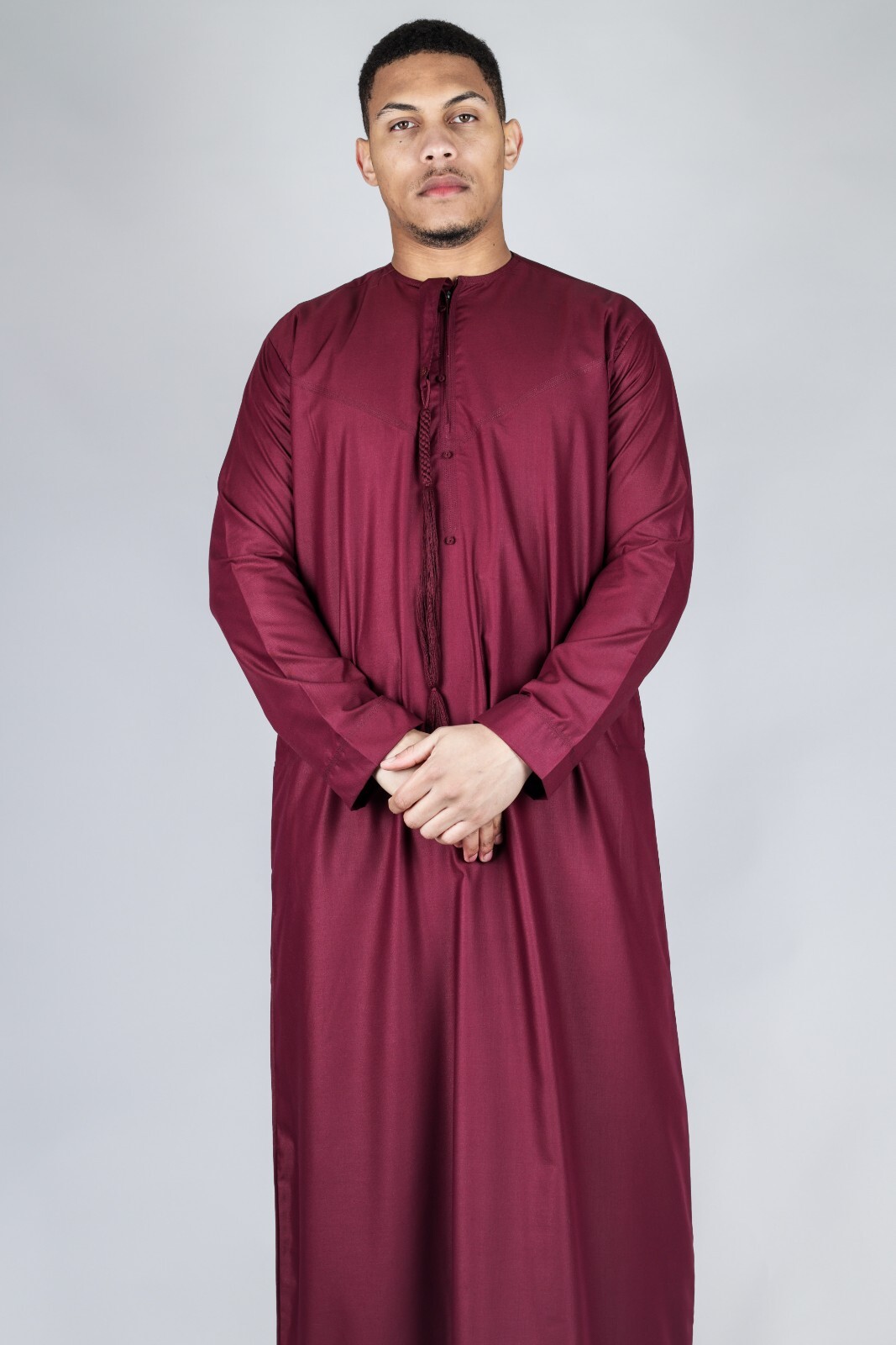 Men's Red Thobe Emirati Islamic Clothing Jubba Robe Muslim Eid Ramadan ...