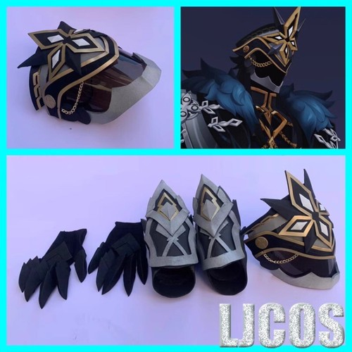 Genshin Impact Fatui The Captain Capitano Cosplay Mask Hand Armor ...