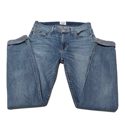 Hudson Mid Rise Super Skinny Destroyed Harkin Crop Jeans Womens Size 27 ...
