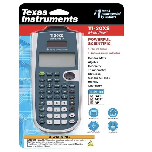 Texas Instruments TI-30XS MultiView Scientific Calculator - Blue for ...