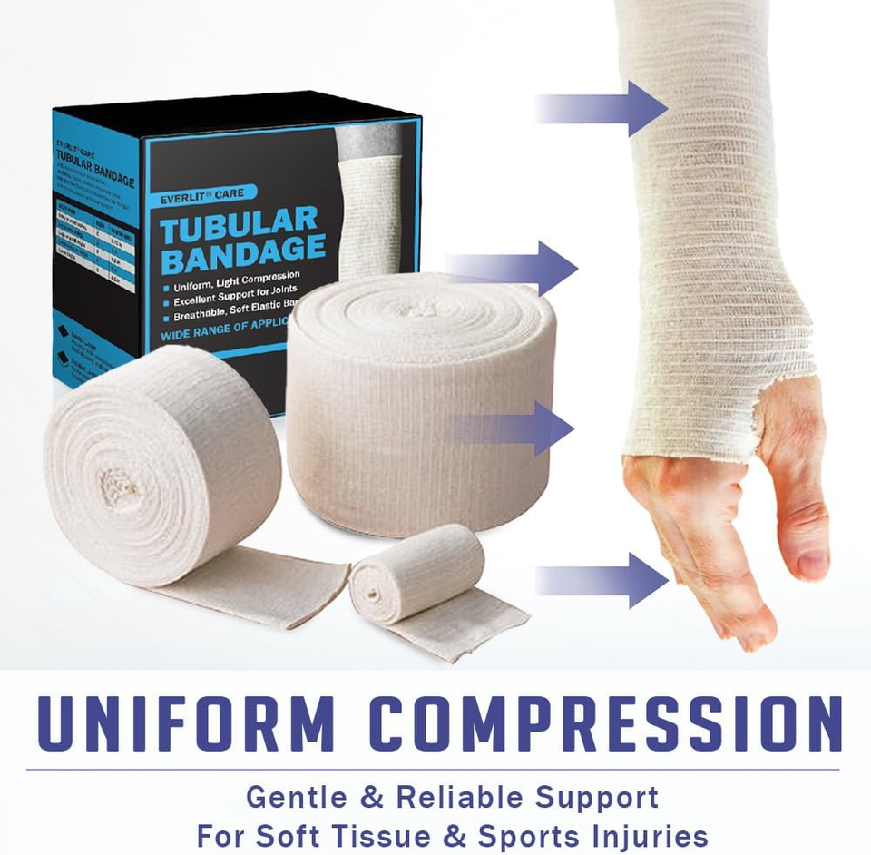 EVERLIT Elasticated Tubular Support Bandage | Stockinette Tubing for ...