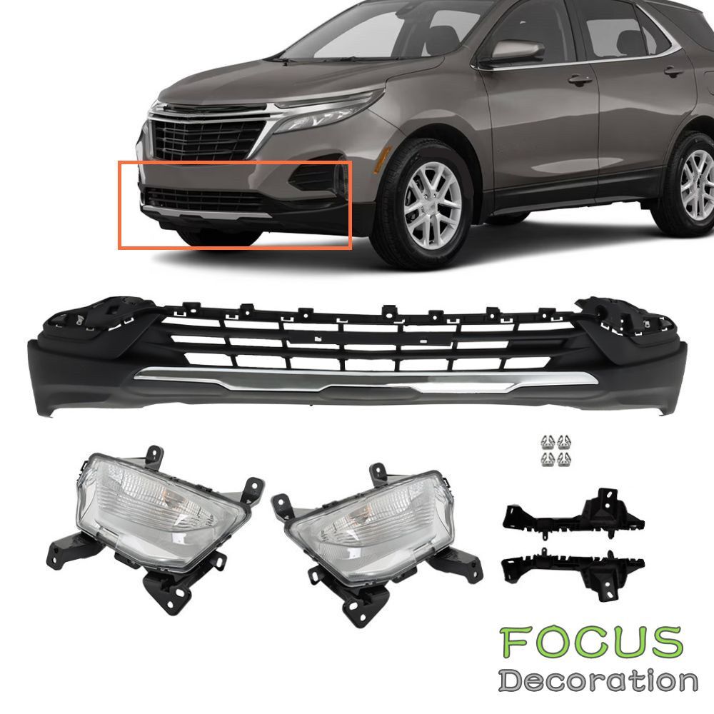 Front Lower Bumper Cover&Fog Lamps&Bracket Set For 2022 2023 Chevrolet ...