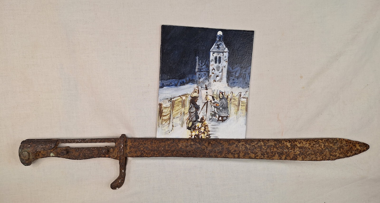 Rare WW1 Adolf Hitler Painting The Church Of St Niklaas at Messines ...