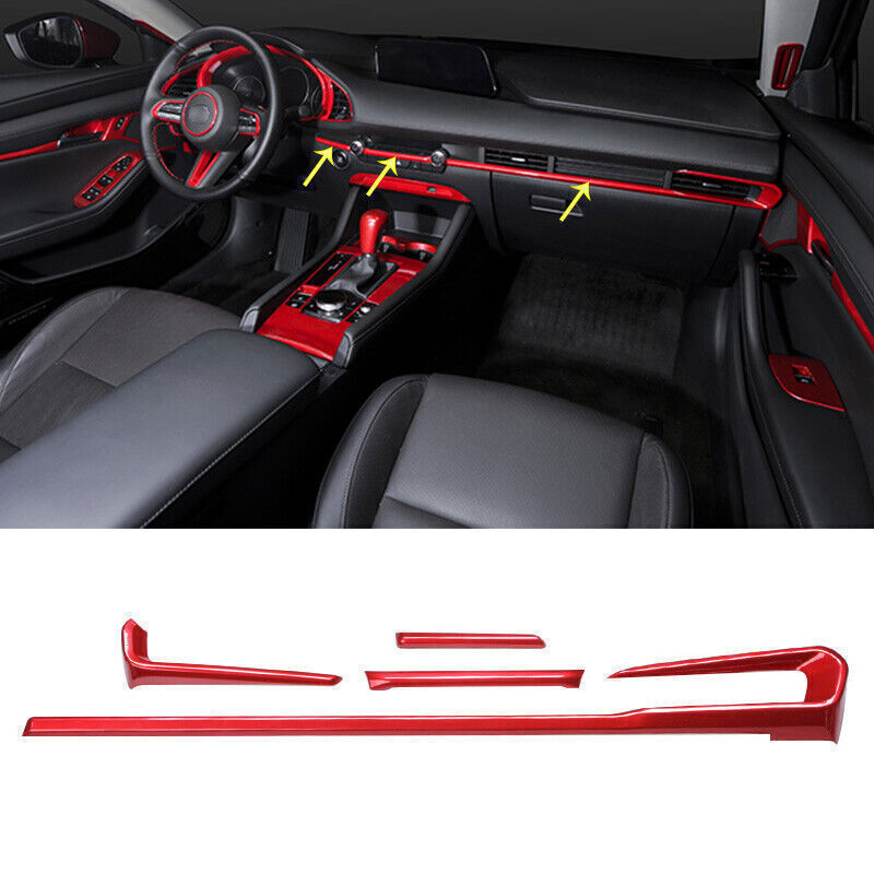For Mazda 3 Axela 2020-22 Red Interior Central Console Dashboard Strip ...