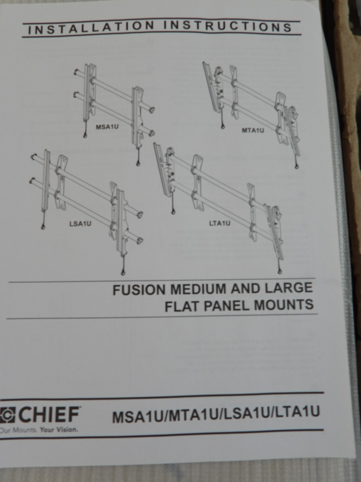 Chief LSA1U Fixed Wall Mount for 42-86 inch Display's for sale online ...