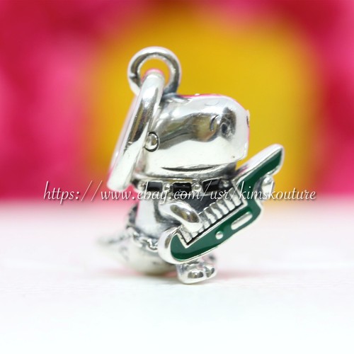 Authentic Pandora Dino the Dinosaur Punk Band Silver Charm 798297ENMX ...