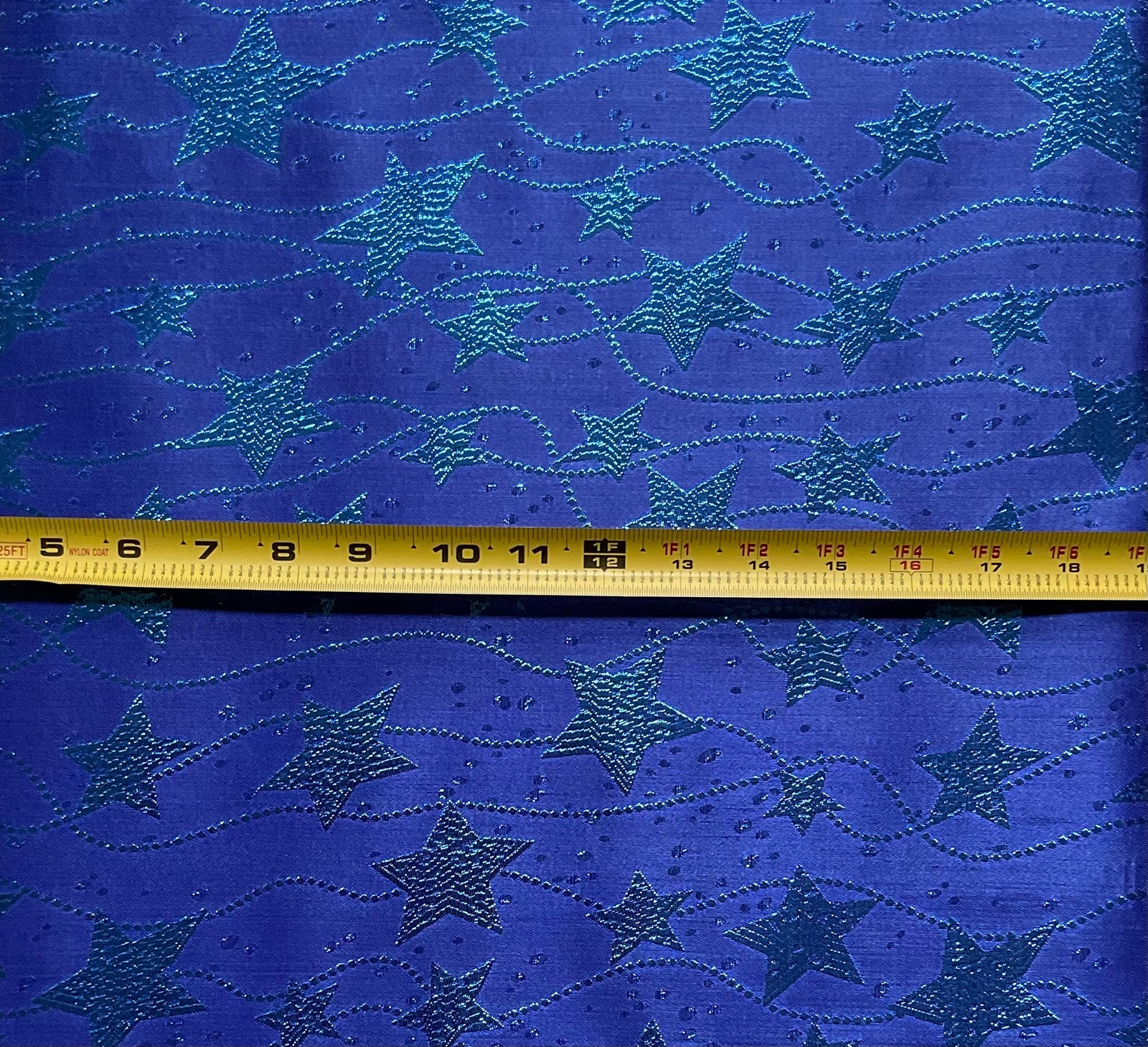 African Damask/ Metallic Jacquard/ Gele Fabric - Blue ‘Celebrity’, ~2 ...