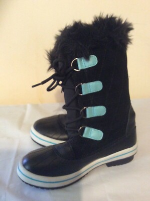 Target Waterproof Lace Hiking Boots, Black Leather Fur Top, RN #17730 ...