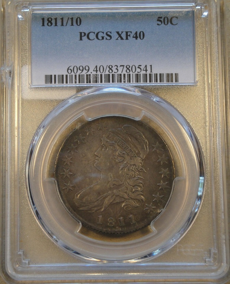 1811/10 Capped Bust Half Dollar 50c PCGS Certified XF40 | eBay