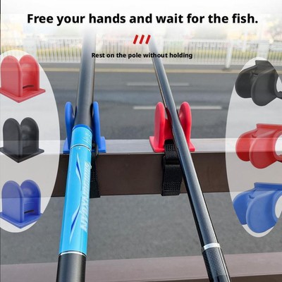 U/A-Shaped Fishing Rod Support Fishing Pole Rack TPE Fishing Feeder Pod ...