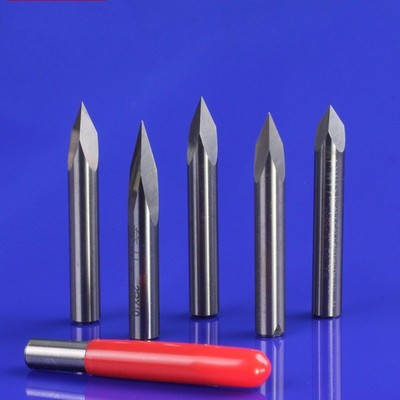 6mm Triangular Straight Cutter CNC Router Bits Engraving Cutter Carving ...