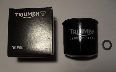 TRIUMPH OIL FILTER with SUMP PLUG WASHER T1218001 & T3558989 GENUINE ...