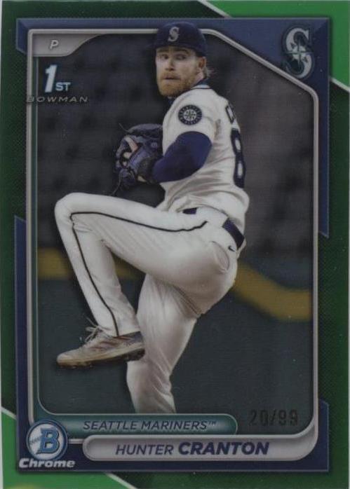 2024 Bowman Draft - Chrome Hunter Cranton #BDC-144 Green Refractor /99 ...