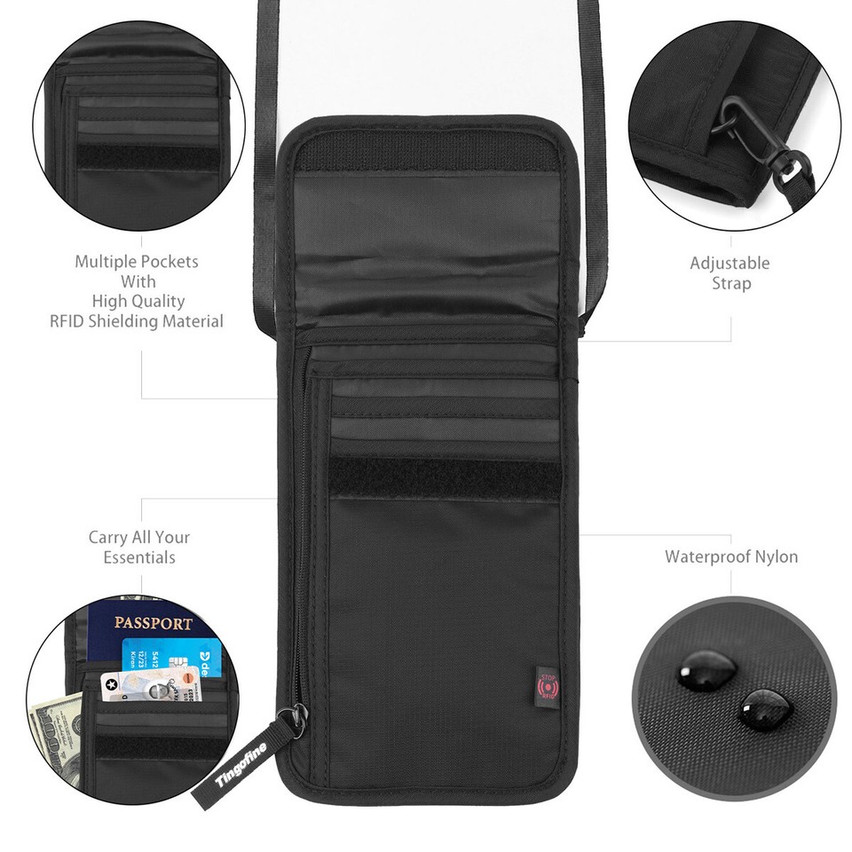 High-Tech RFID Blocking Large Wallet Cover Passport Holder for Men ...