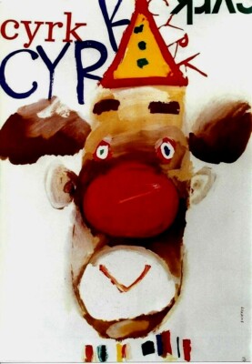 Original vintage poster POLISH CYRK CIRCUS MONKEY CLOWN 1965 | eBay