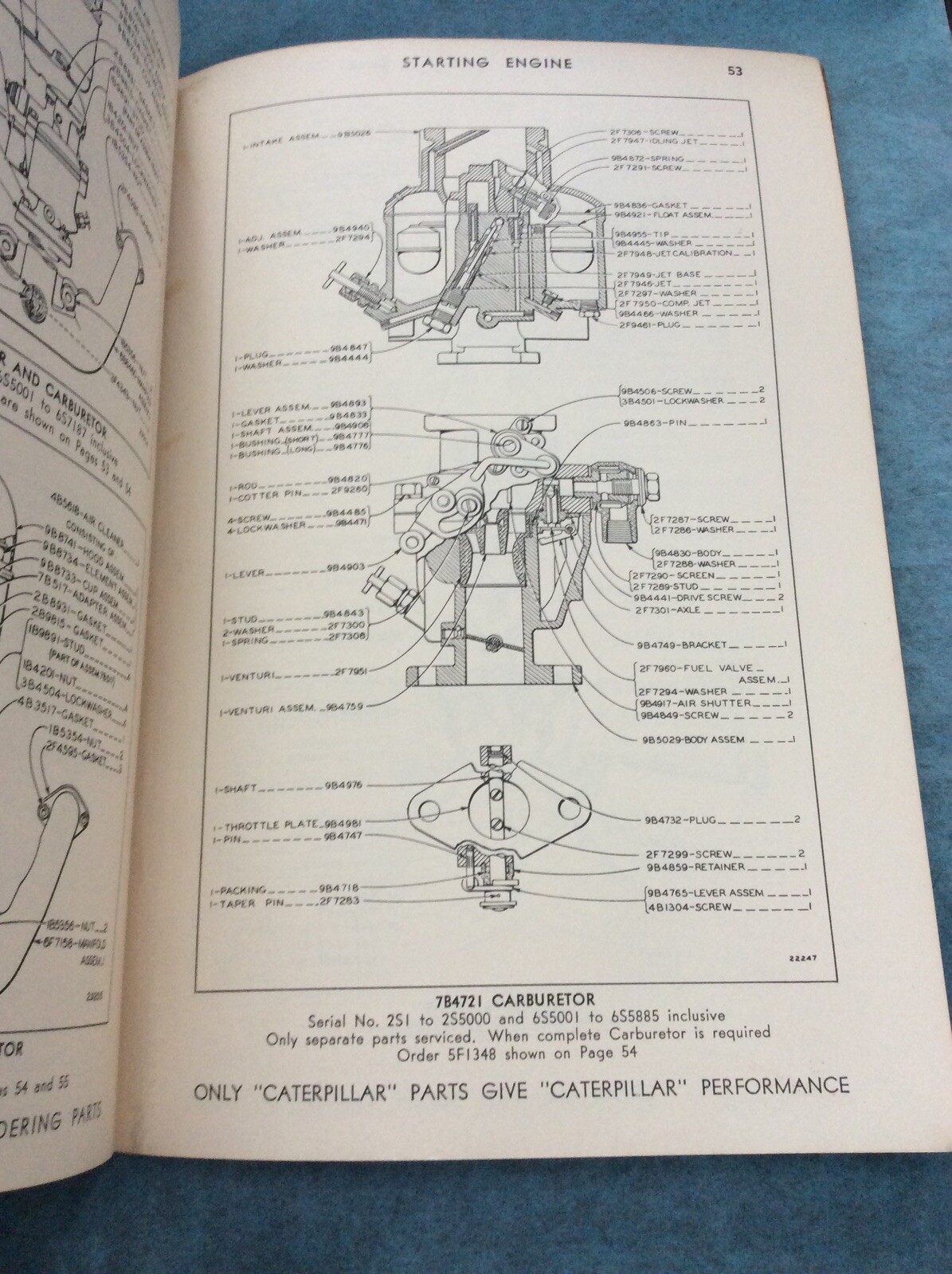 Caterpillar CAT D8800 Engine Parts Book 2F580 And 7F8760 SN 2s1-5000 ...