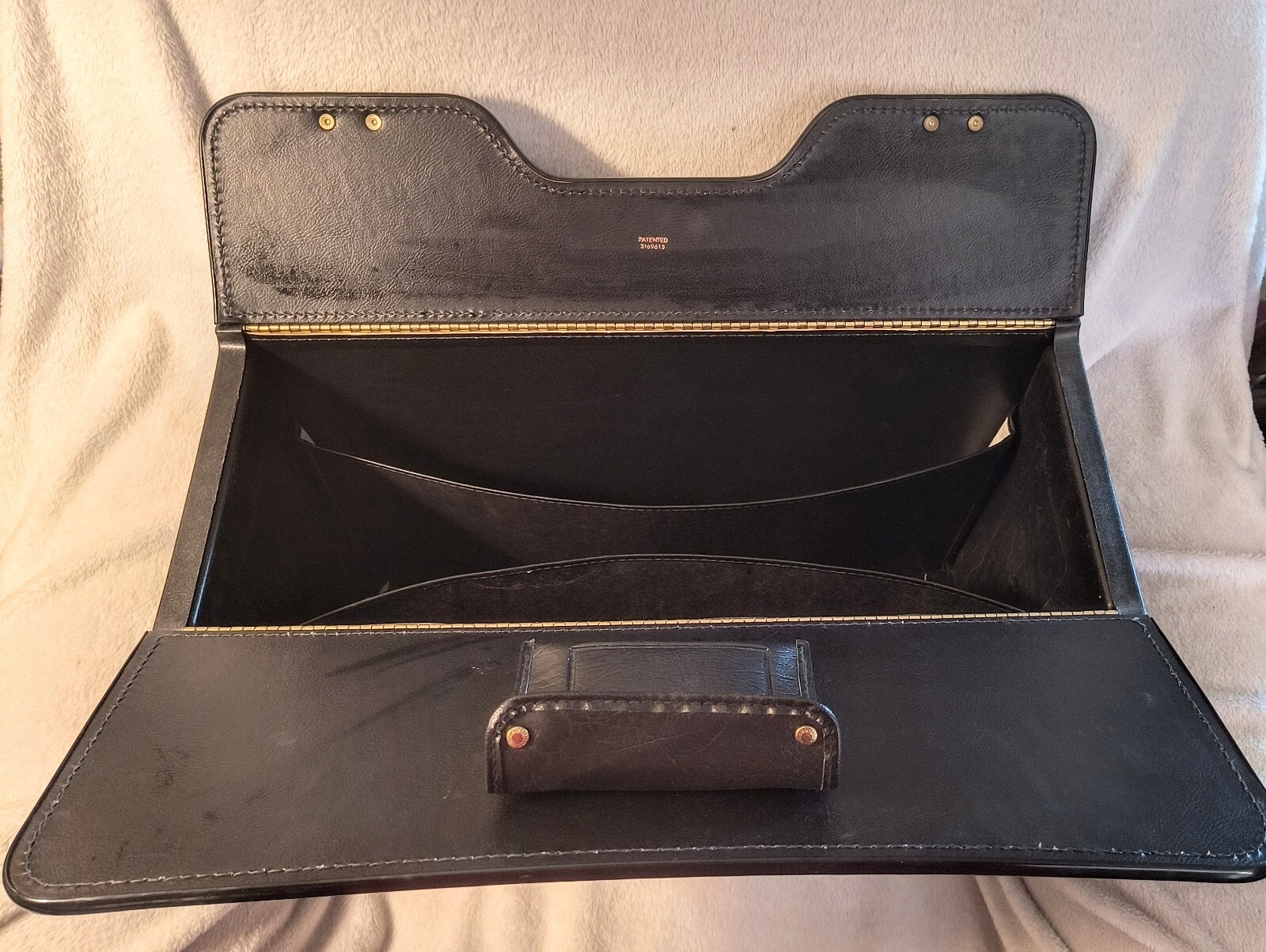 Vintage Stebco Pilot Case Black Heavy Vinyl Coated Briefcase Model 13-T ...