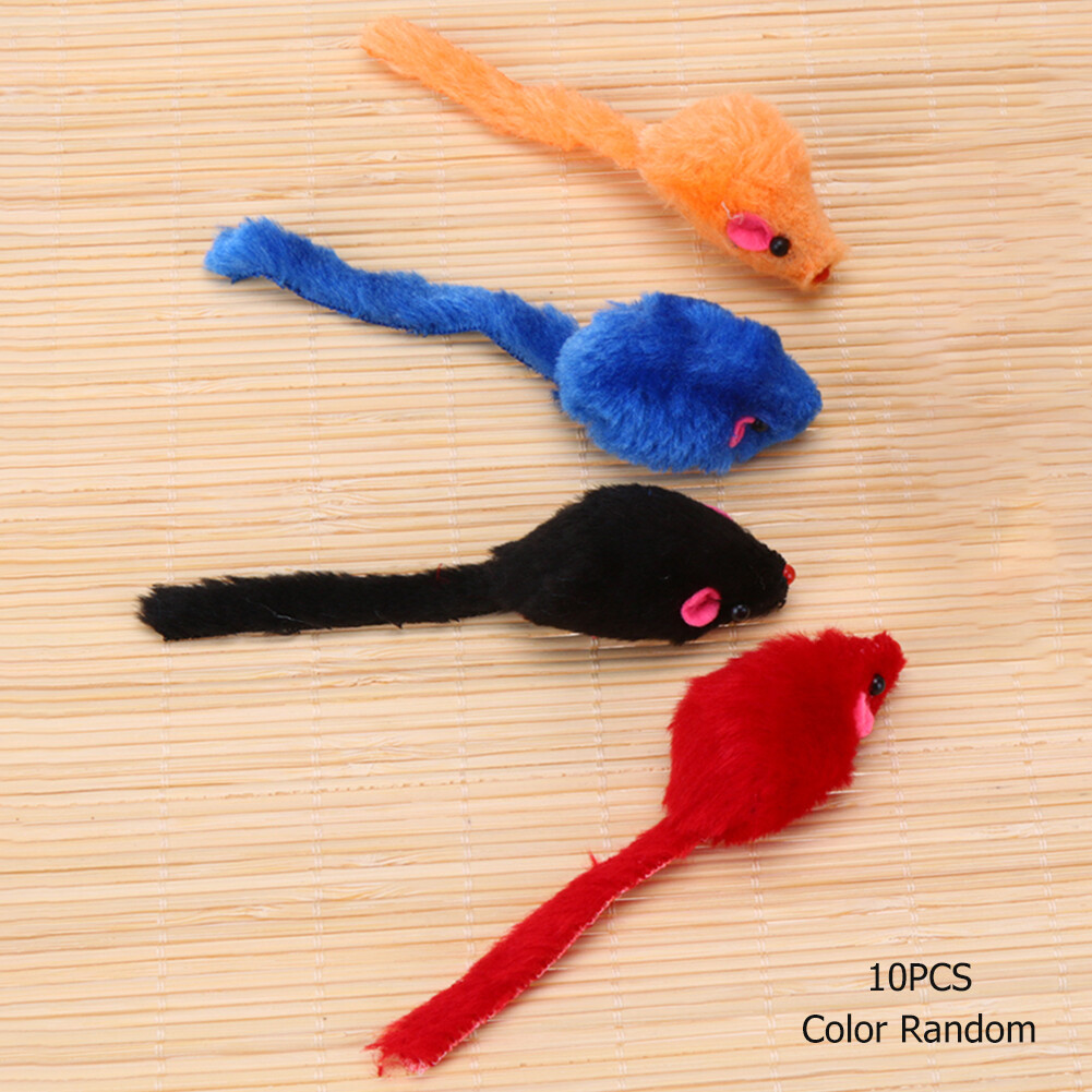 10pcs/lot Mini Cat Toys Plush False Mouse Toys for Cats Kitten | eBay