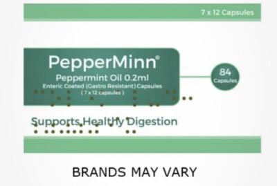 Peppermint Oil Capsules Generic 0.2 ml Enteric Coated - 84 CAPS | eBay UK