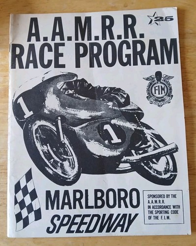 Original MARLBORO RACEWAY SPEEDWAY PROGRAM 1966 AAMRR Motorcycle ...