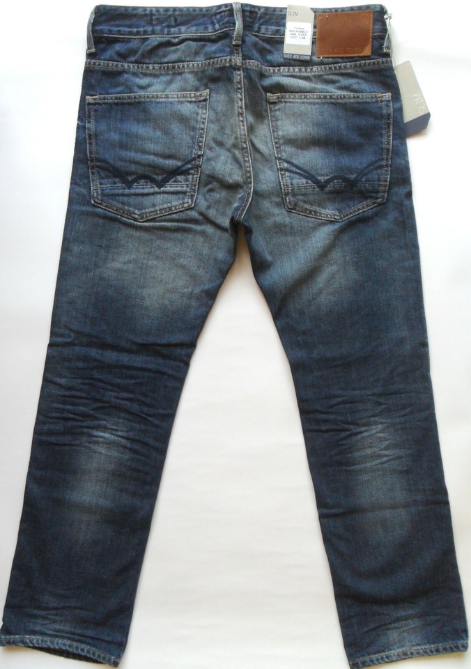 Duck and Cover Men's Slim Fit Jeans Sizes 30 - 38 Blue Denim Straight ...