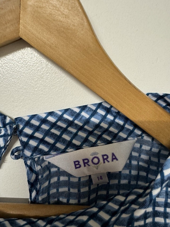 Brora Painterly Check Blouse Size 14 | eBay UK