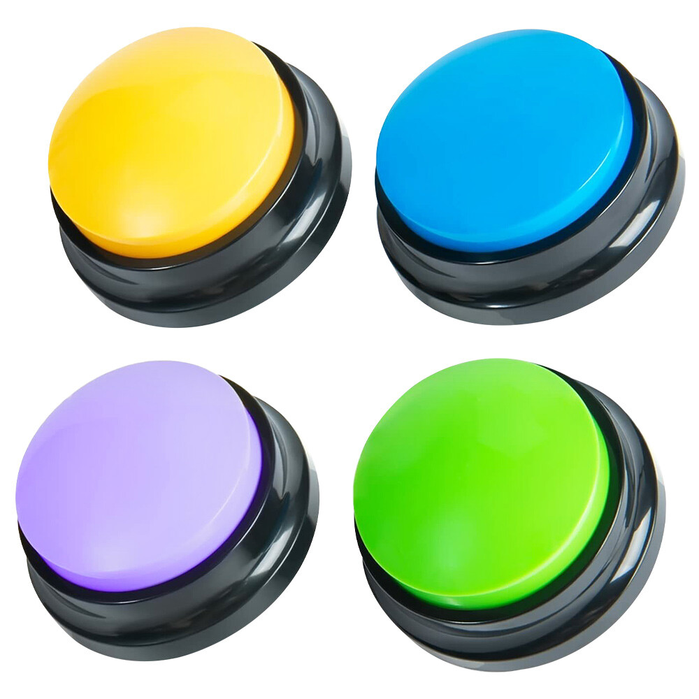 4X Recordable Pet Supplies Starter Talk Buttons Dog Toys Aid ...