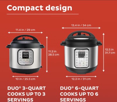 Instant Pot DUO mini 3-Quart 7-in-1 Multi-Use Programmable Pressure ...
