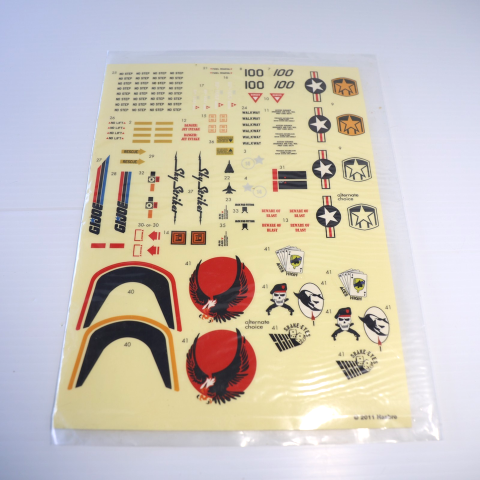 GI Joe 30th Combat Jet SKY STRIKER XP-21F INCOMPLETE + BOX + Stickers ...
