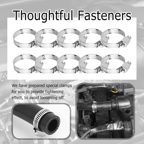 5FT 5/8" Heater Hose & 10 Clamps Kit - Flexible Coolant Hose for Water ...